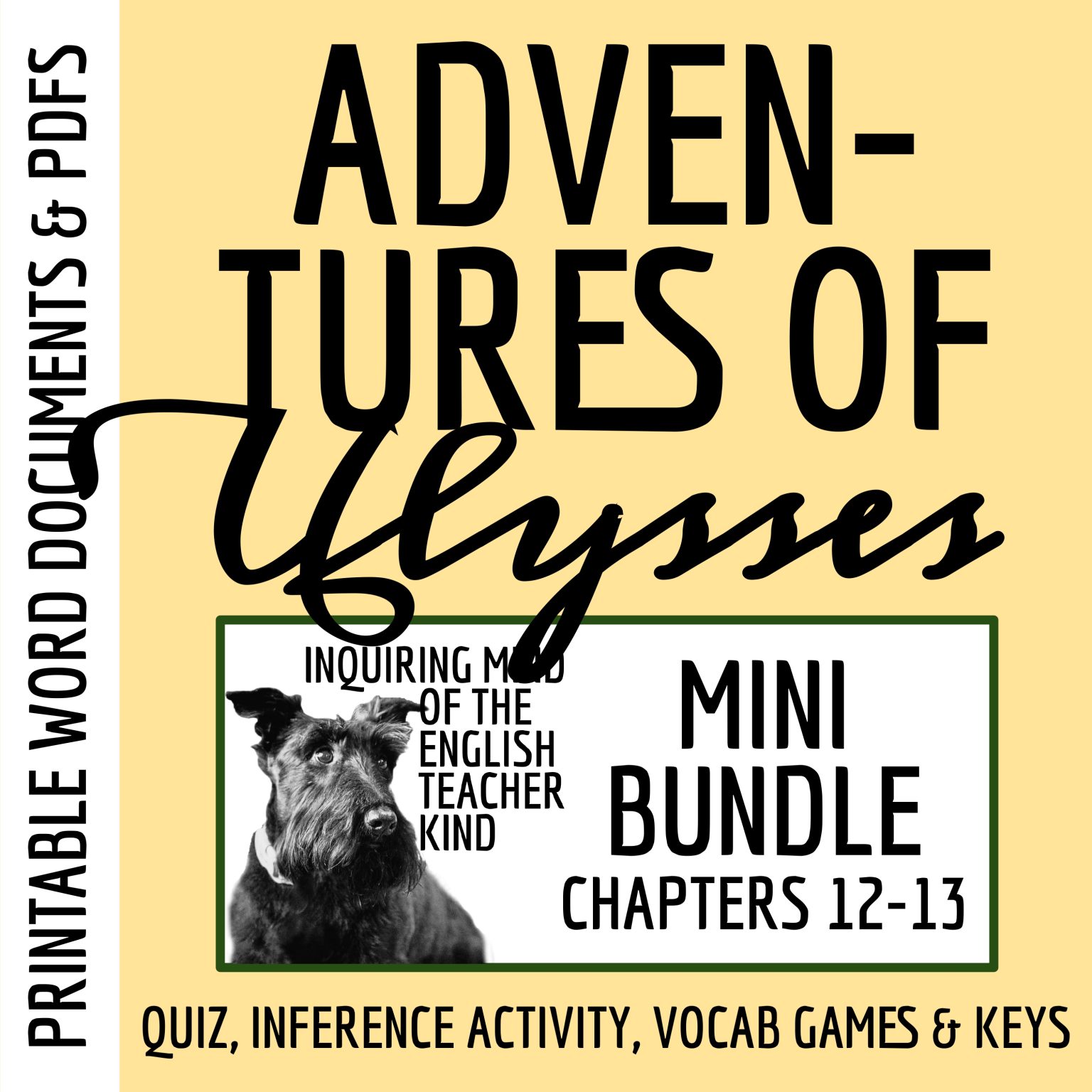 Adventures of Ulysses Chapters 12-13 Quiz, Inference Worksheet, and ...