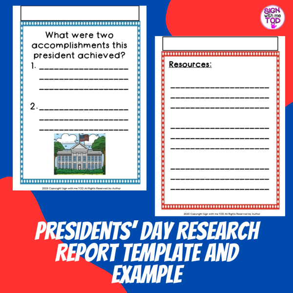 Presidents' Day Research Report Template and Example | Made By Teachers