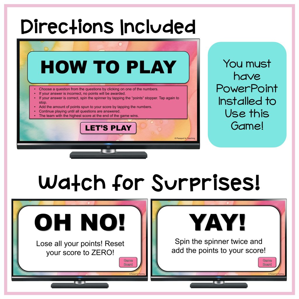 Adding and Subtracting Fractions & Mixed Numbers Digital Activity Game ...