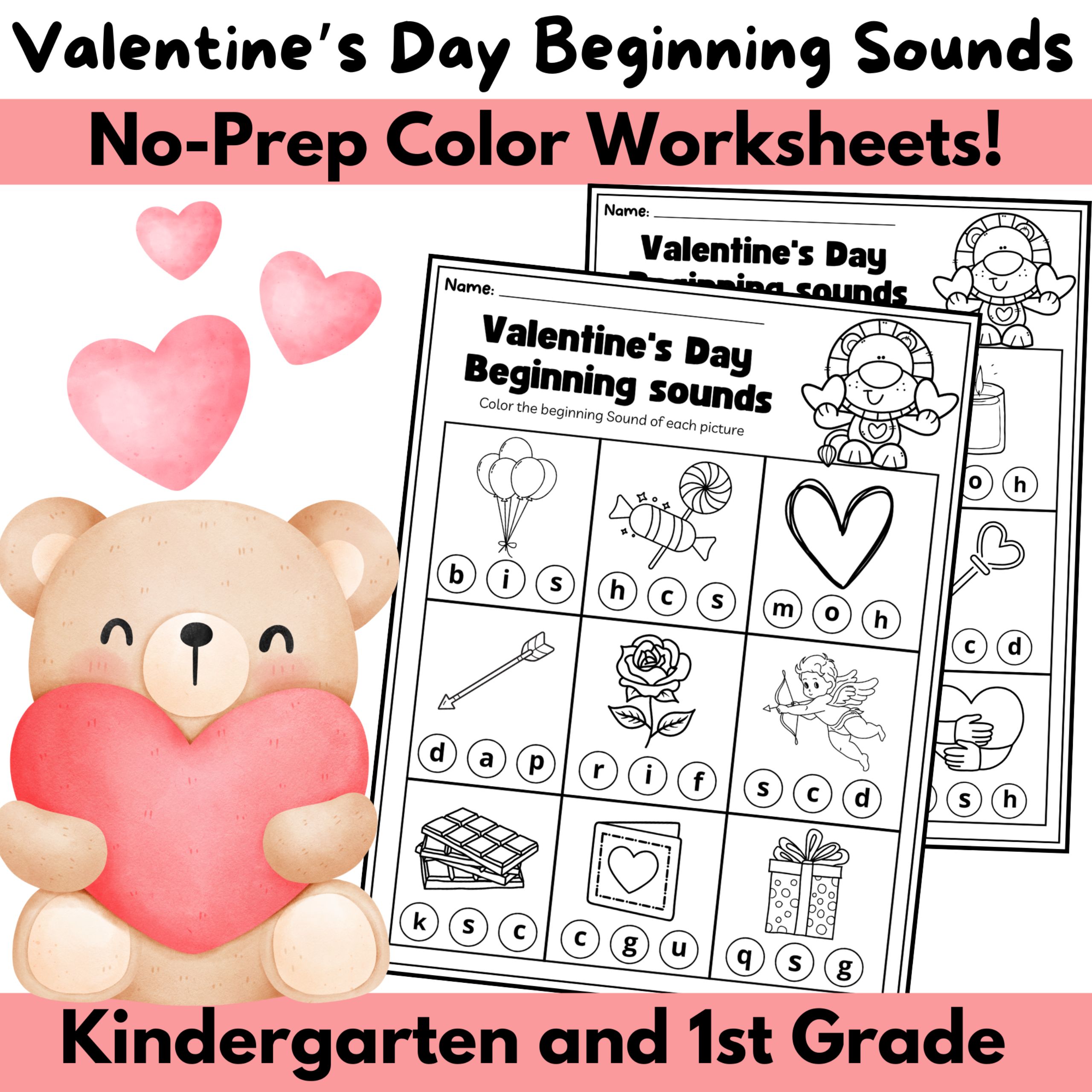 Valentine's Day Color by Number | No Prep Math Worksheets for ...
