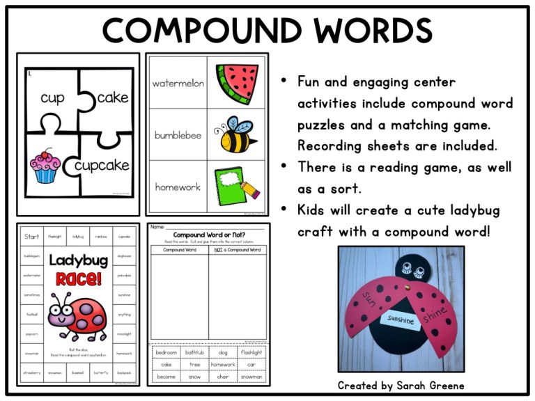 Compound Words Centers, Worksheets, and Craft | Made By Teachers