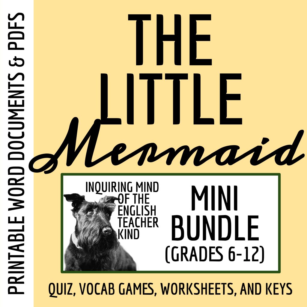 "The Little Mermaid" Quiz, Inference Worksheets, Vocabulary Games, and ...
