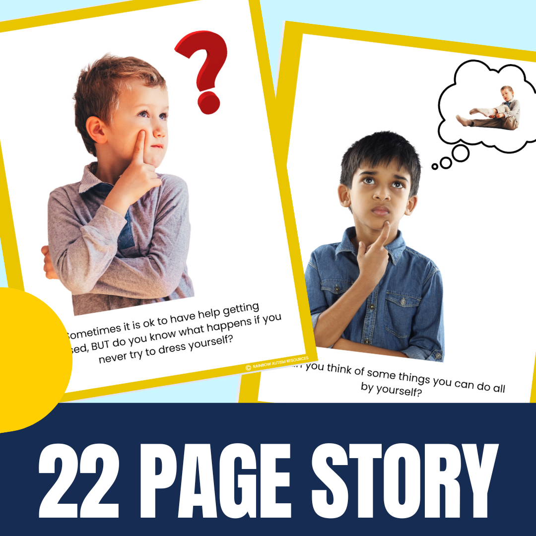 Dressing Social Story I Can Dress Myself Preschool Autism Life Skills ...