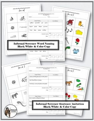 Articulation Kit for S/Z - Assessment and Intervention Activities ...
