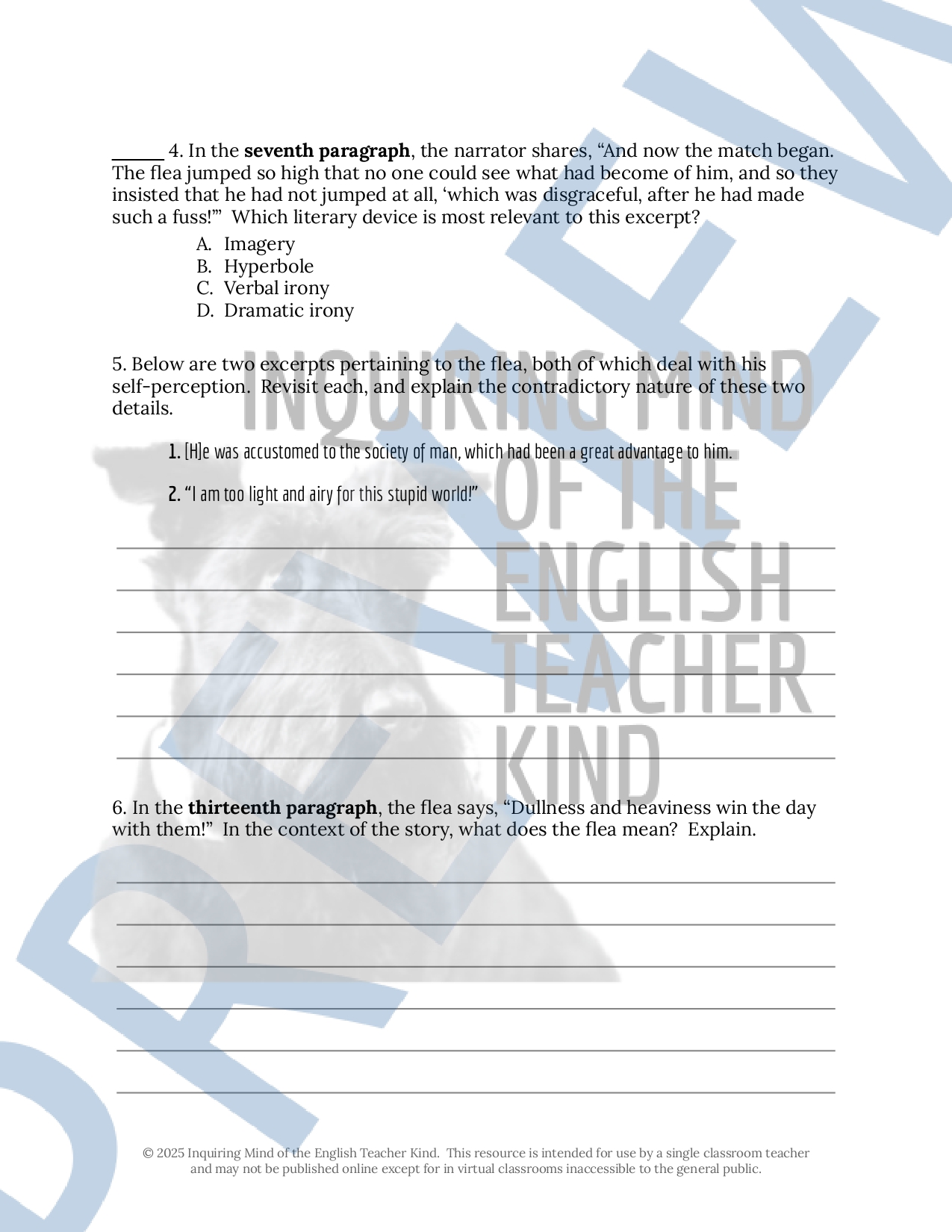 "The Leap Frog" by Hans Christian Andersen Close Reading Analysis ...