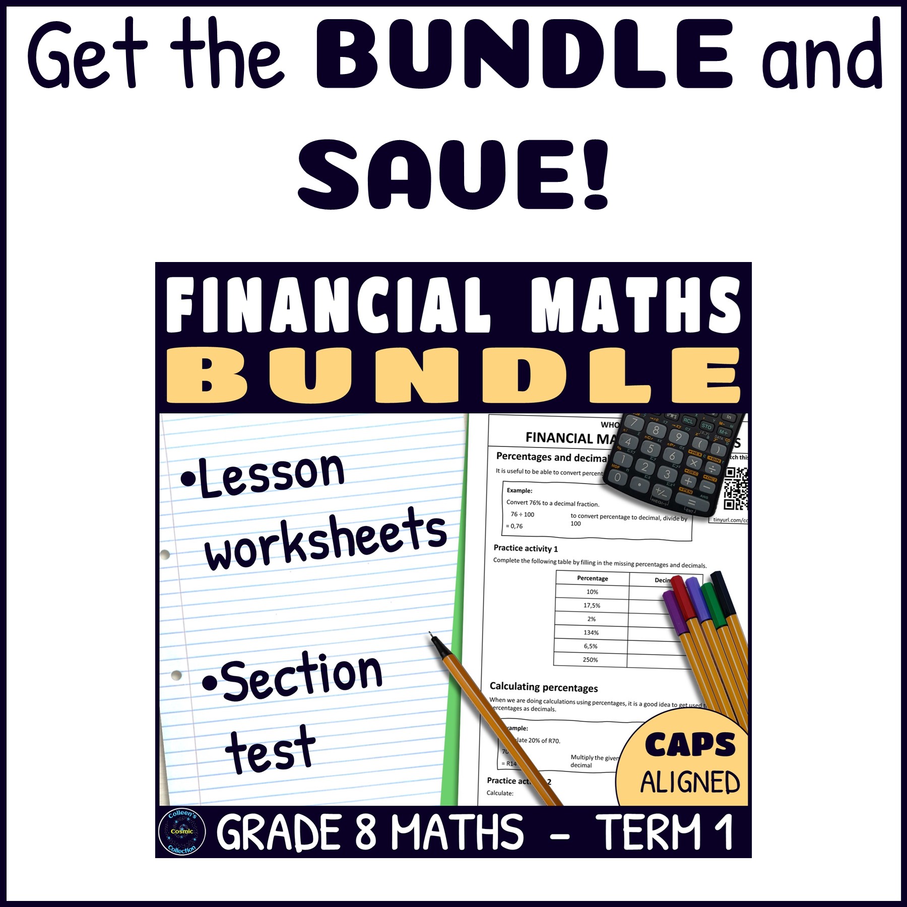 Percentages in Financial Maths - Grade 8 Maths Term 1 Lesson 6a CAPS ...