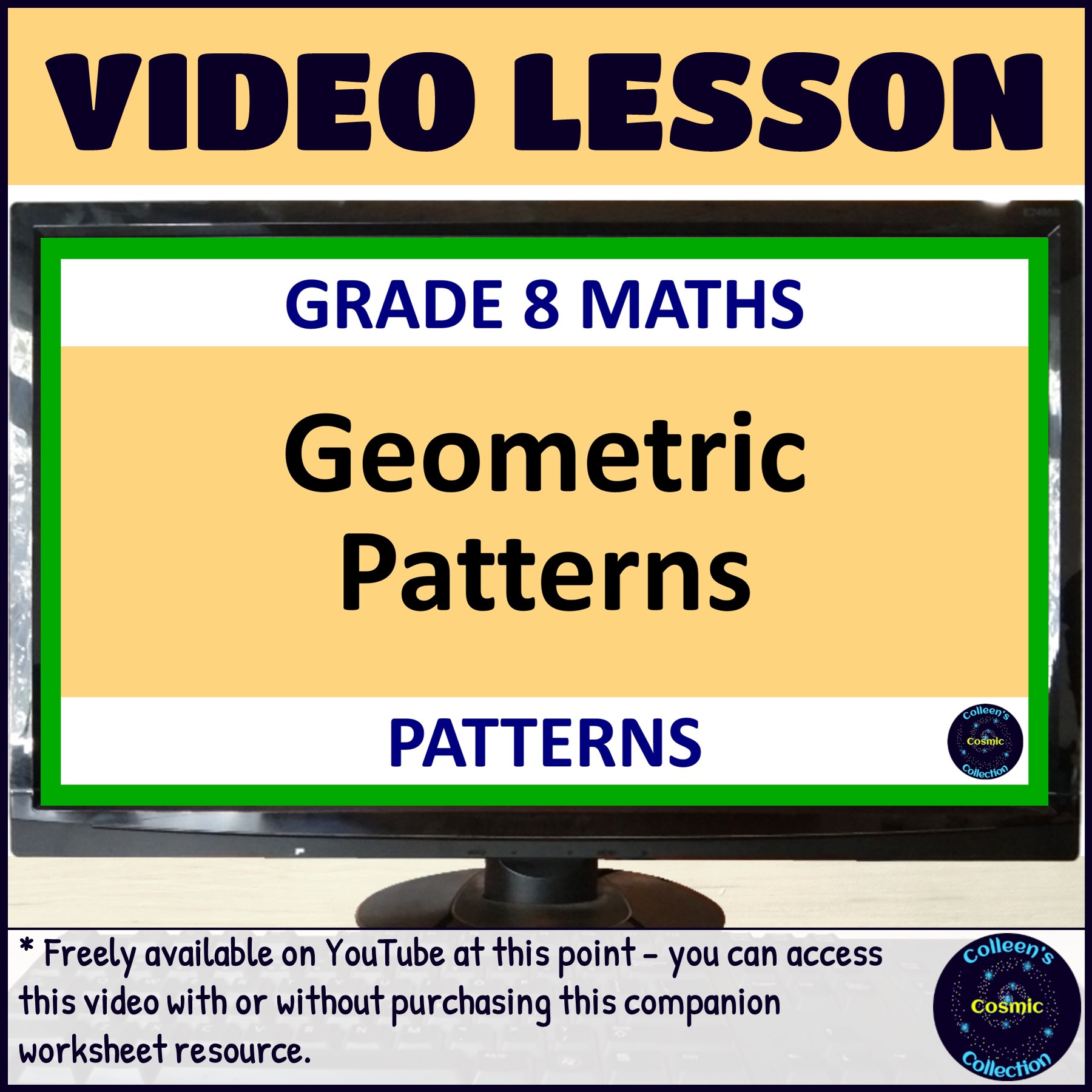 Geometric Patterns - Grade 8 Maths Term 1 Lesson 26 CAPS | Made By Teachers