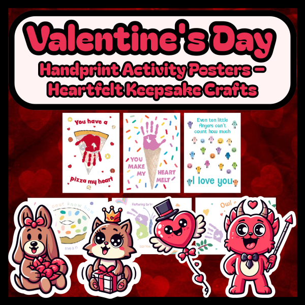 Valentine's Day Handprint Activity Posters – Heartfelt Keepsake Crafts ...