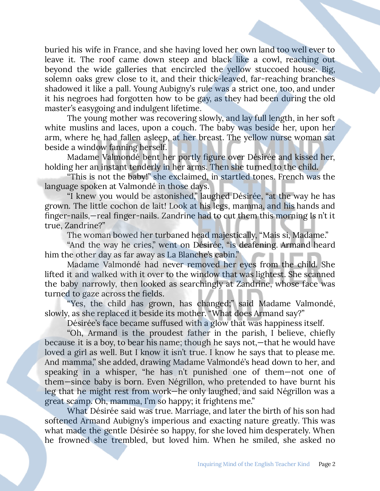 "Desiree's Baby" by Kate Chopin Vocabulary Games and Activities | Made ...