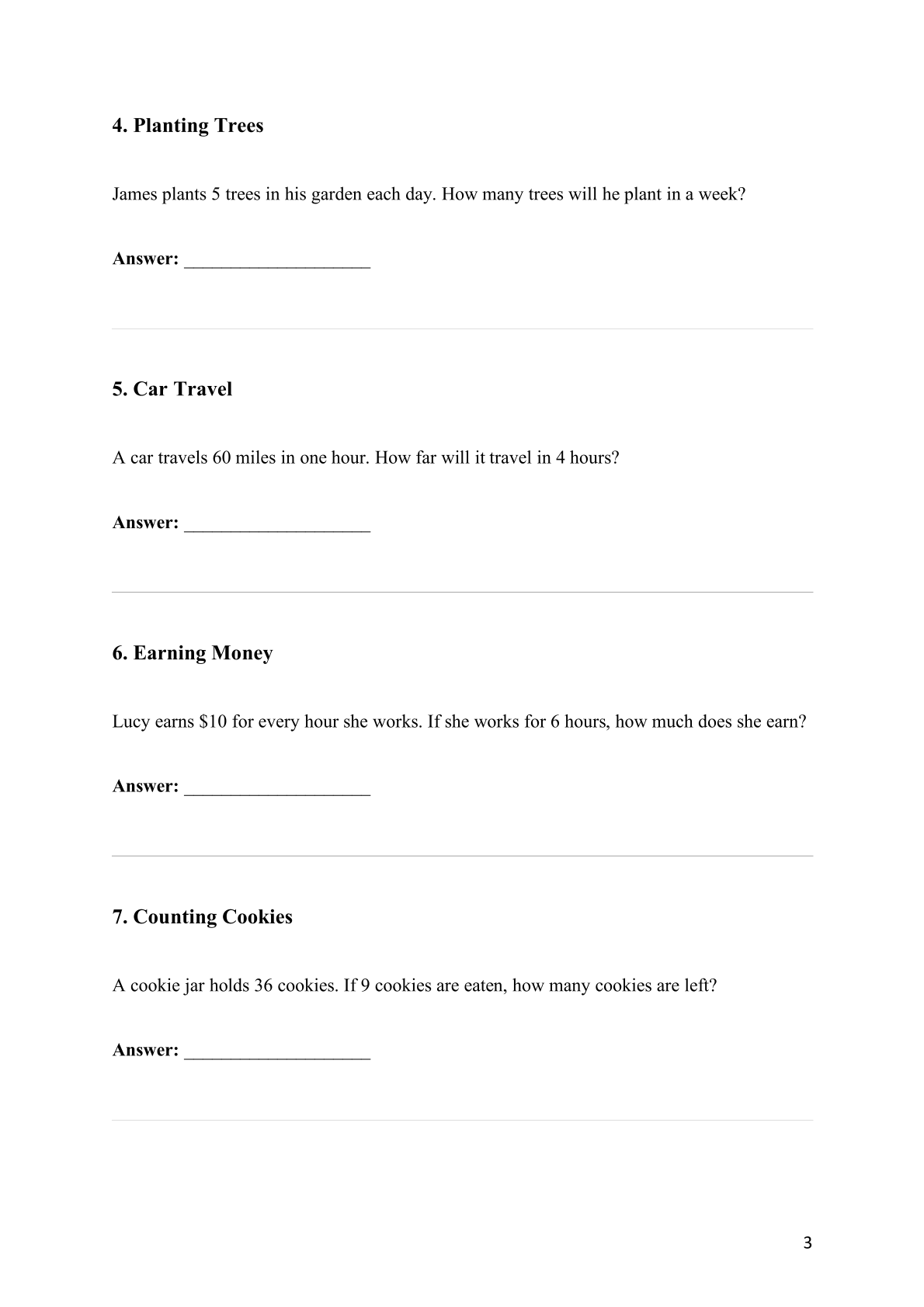 Math Practice Worksheet Bundle: Book 5 - Word Problems | Made By Teachers