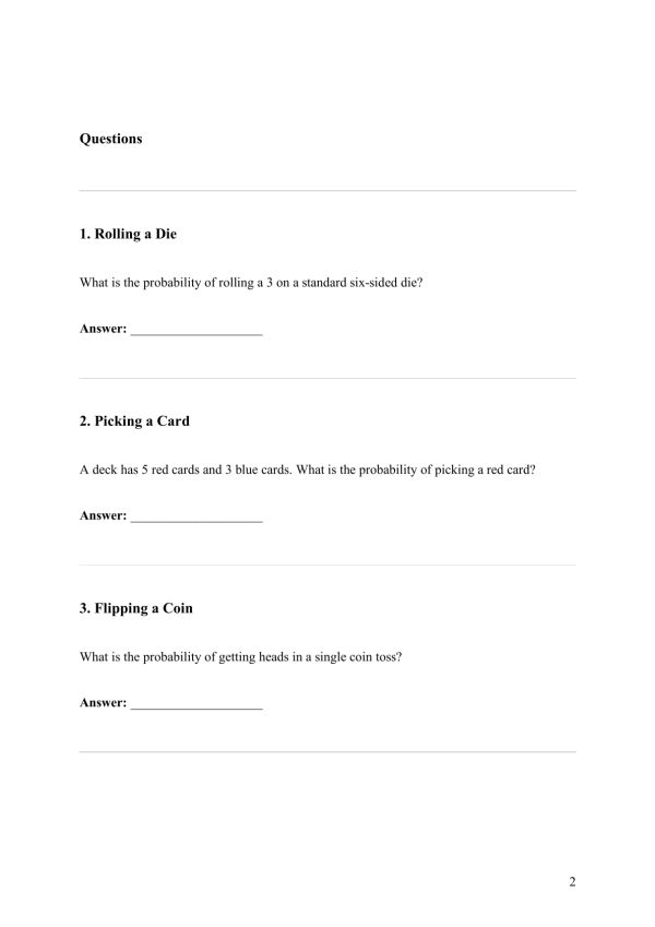 Math Practice Worksheet Bundle: Book 10 - Probability and Data ...