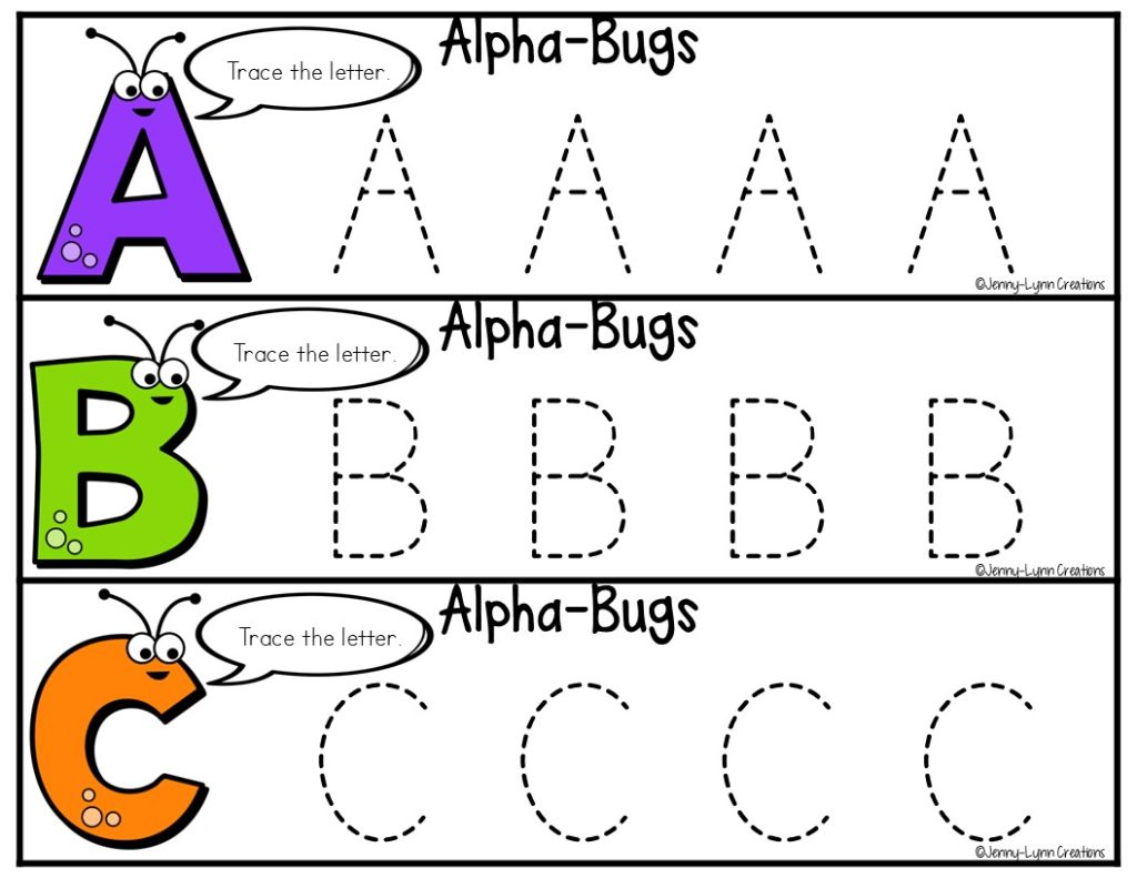 Alpha-Bugs Letter Tracing Cards | Made By Teachers