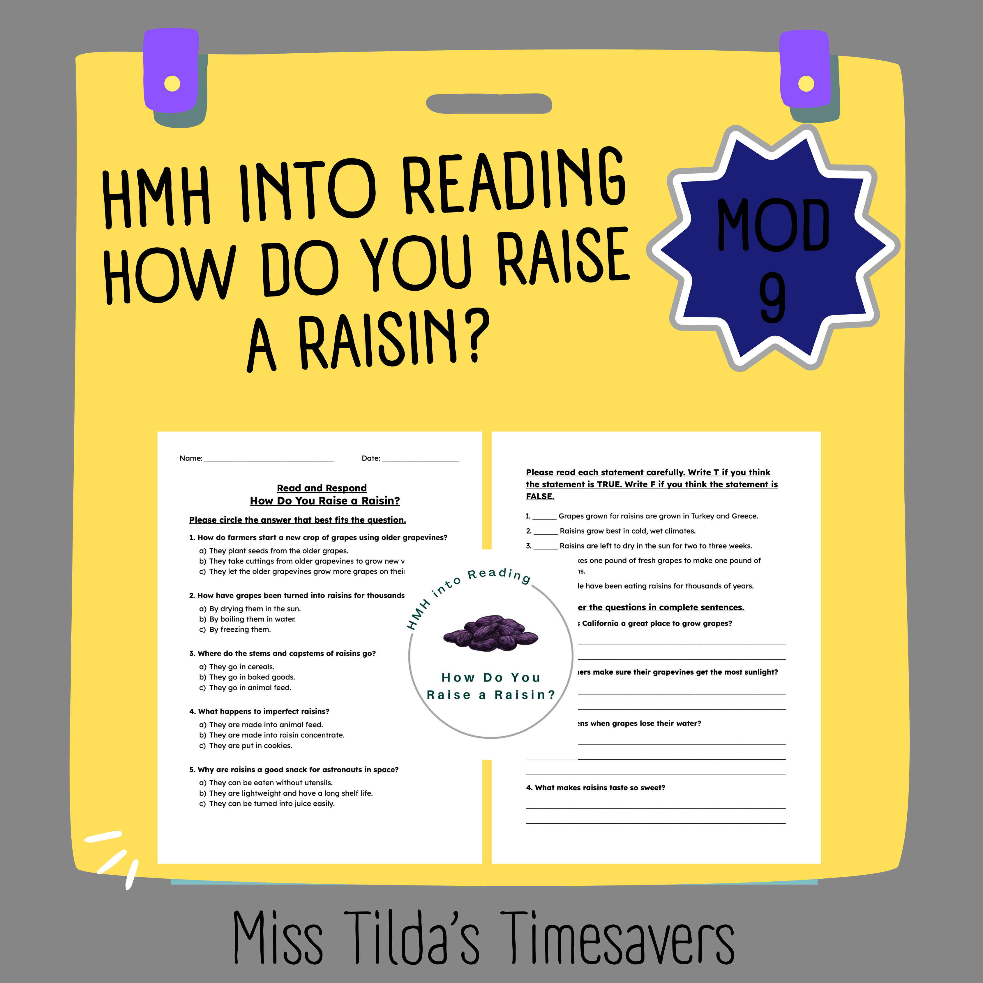 Eco-Friendly Food Quiz - Grade 4 HMH into Reading - Made By Teachers