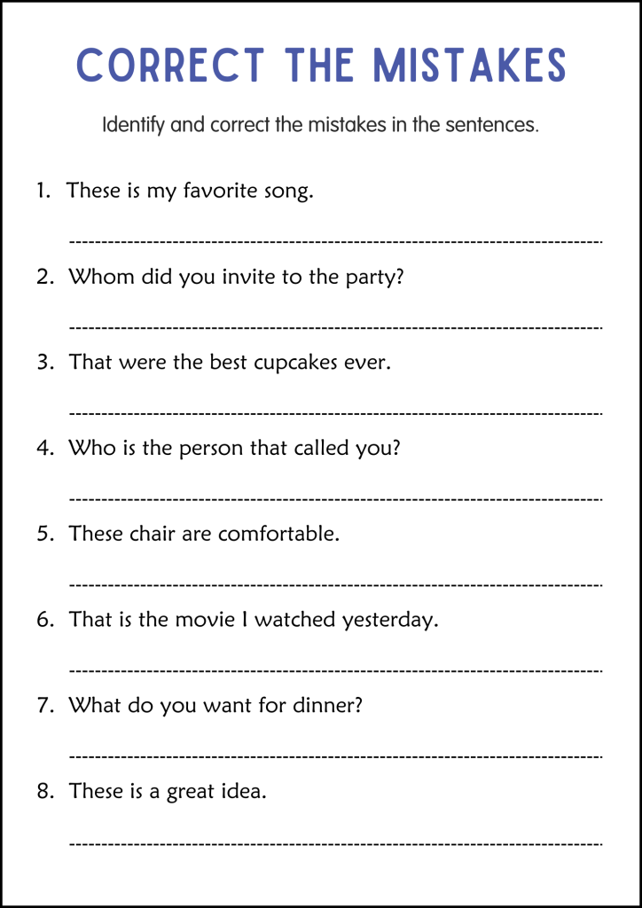 Demonstrative and Interrogative Pronouns Grammar Worksheets for Grade 4 ...