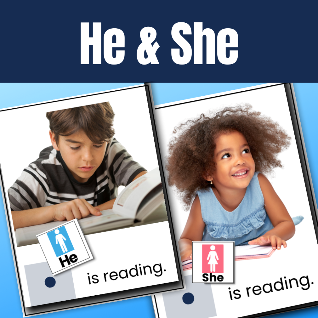 He She They Pronouns Adapted Books Bundle ID Align w ABLLS-r C52 G37 ID ...