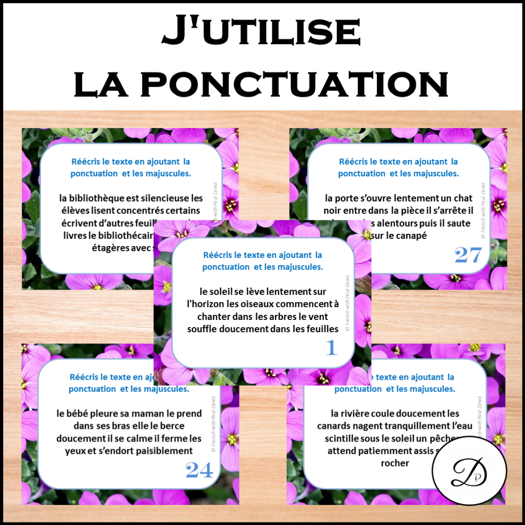J'utilise la ponctuation - 32 petits textes / French Punctuation - Made ...