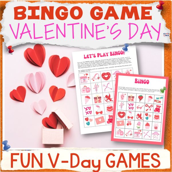 Valentines Day Bingo Game Valentine Brain Break Party Games V-Day Ice ...