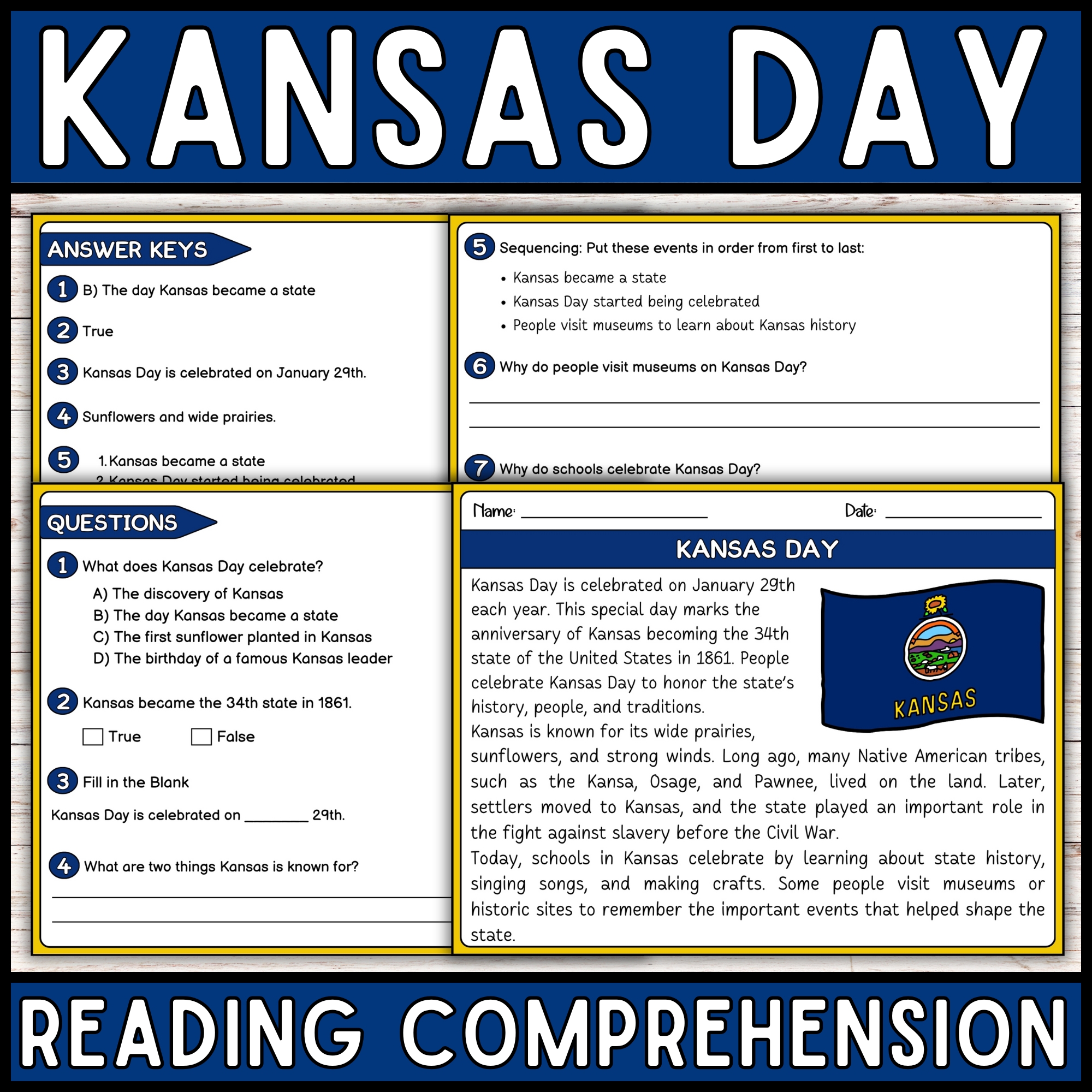 World Water Day Reading Comprehension Passage & Questions | Earth Day ...