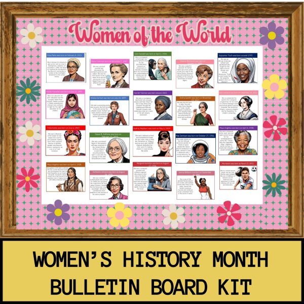Women's History Month Bulletin Board Set | Inspiring Women of the World ...