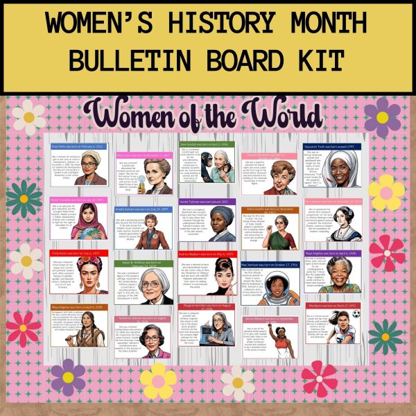 Women's History Month Bulletin Board Set | Inspiring Women of the World ...