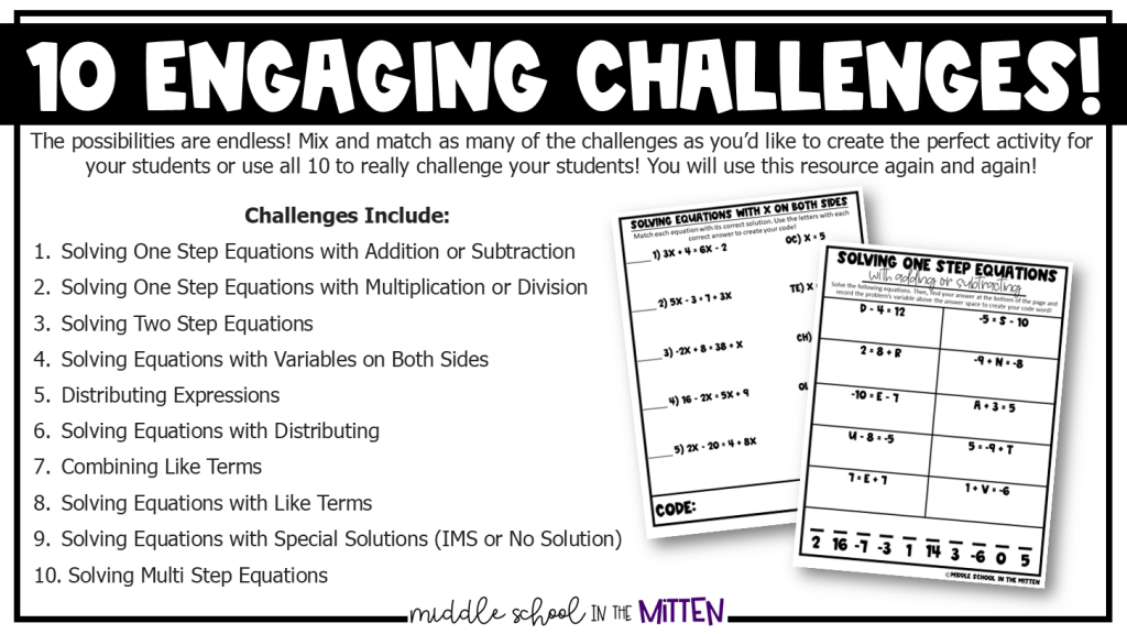 Solving Equations Escape Room Review - Digital and Printable Activity ...