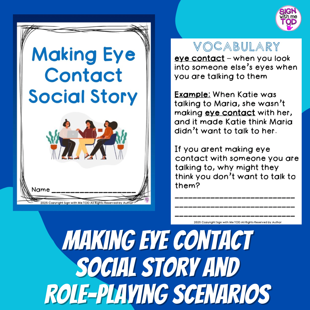 making eye contact social story | Made By Teachers