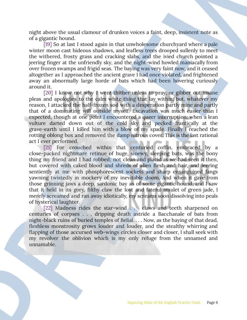 "The Hound" by H.P. Lovecraft Vocabulary Games for High School | Made ...