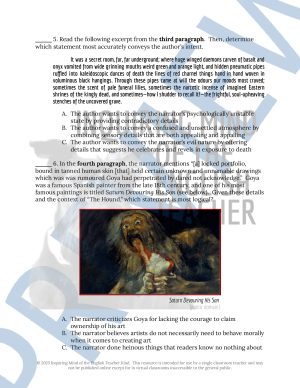 "The Hound" by H.P. Lovecraft Quiz, Analysis Worksheet, and Vocabulary ...