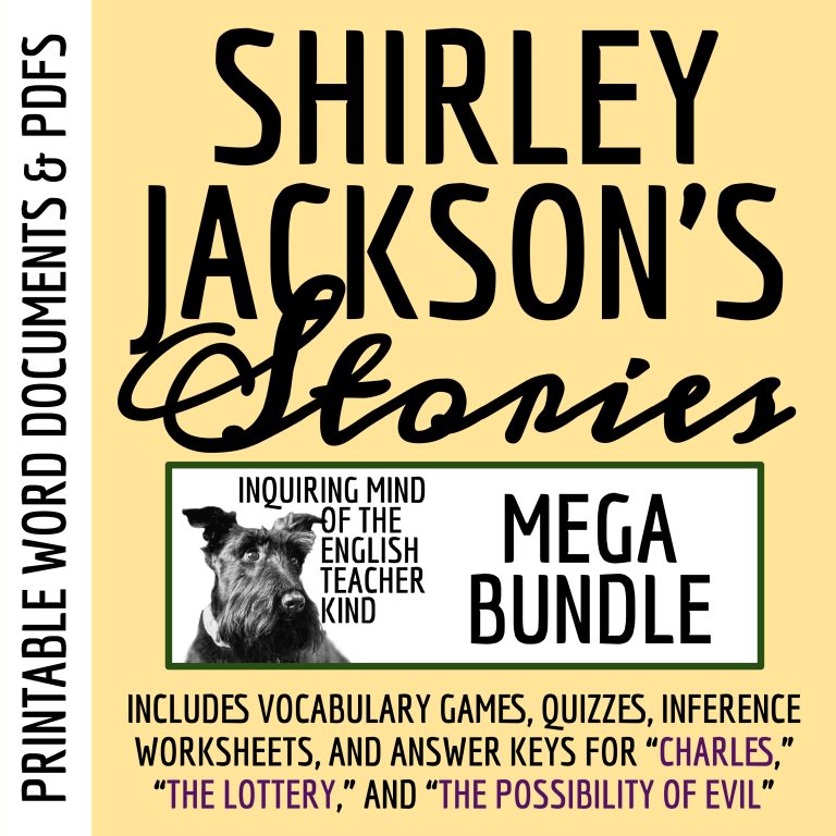 Short Stories by Shirley Jackson Quizzes, Worksheets, and Vocabulary ...