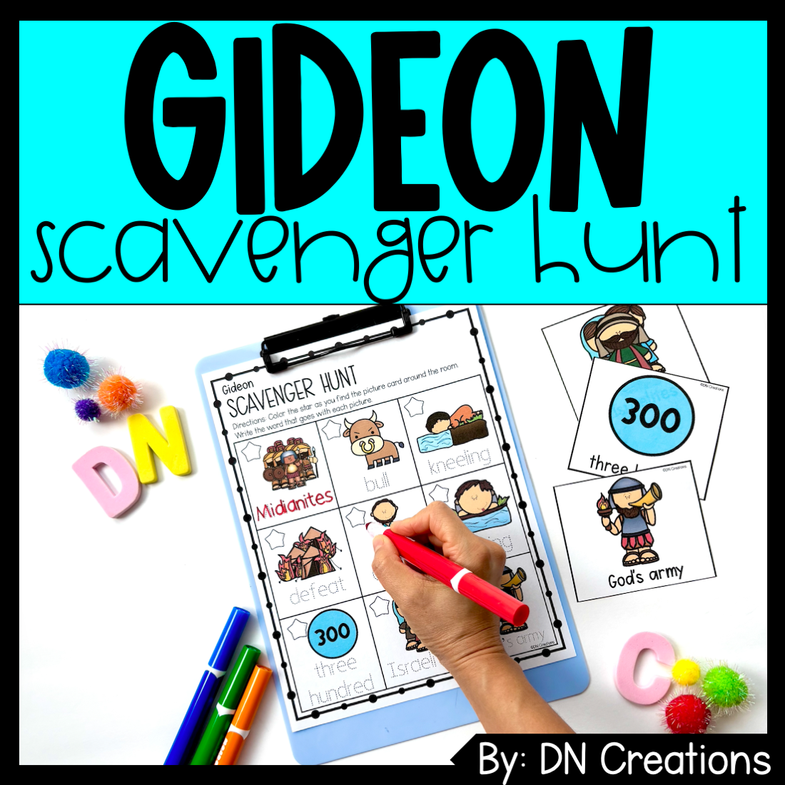Bible Scavenger Hunt Gideon | Gideon's 300 men Sunday School Lesson ...