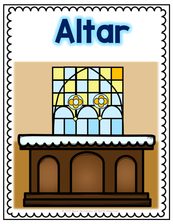 Catholic Mass Objects Posters | Liturgical Items and Church Furniture ...