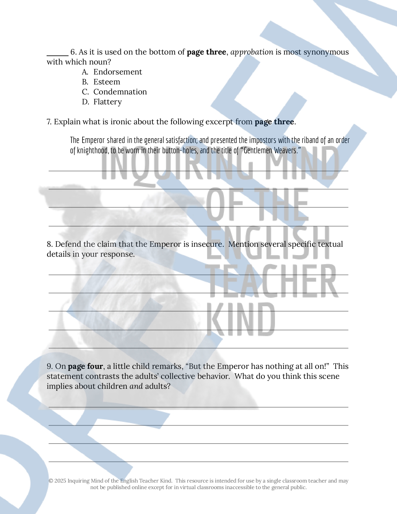 Hans Christian Andersen's Short Stories - Quizzes, Games and Analysis ...