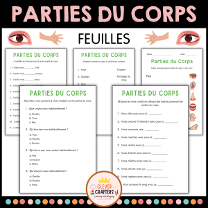 Human Body Parts Worksheets in French - Feuilles de Travail Sur les ...