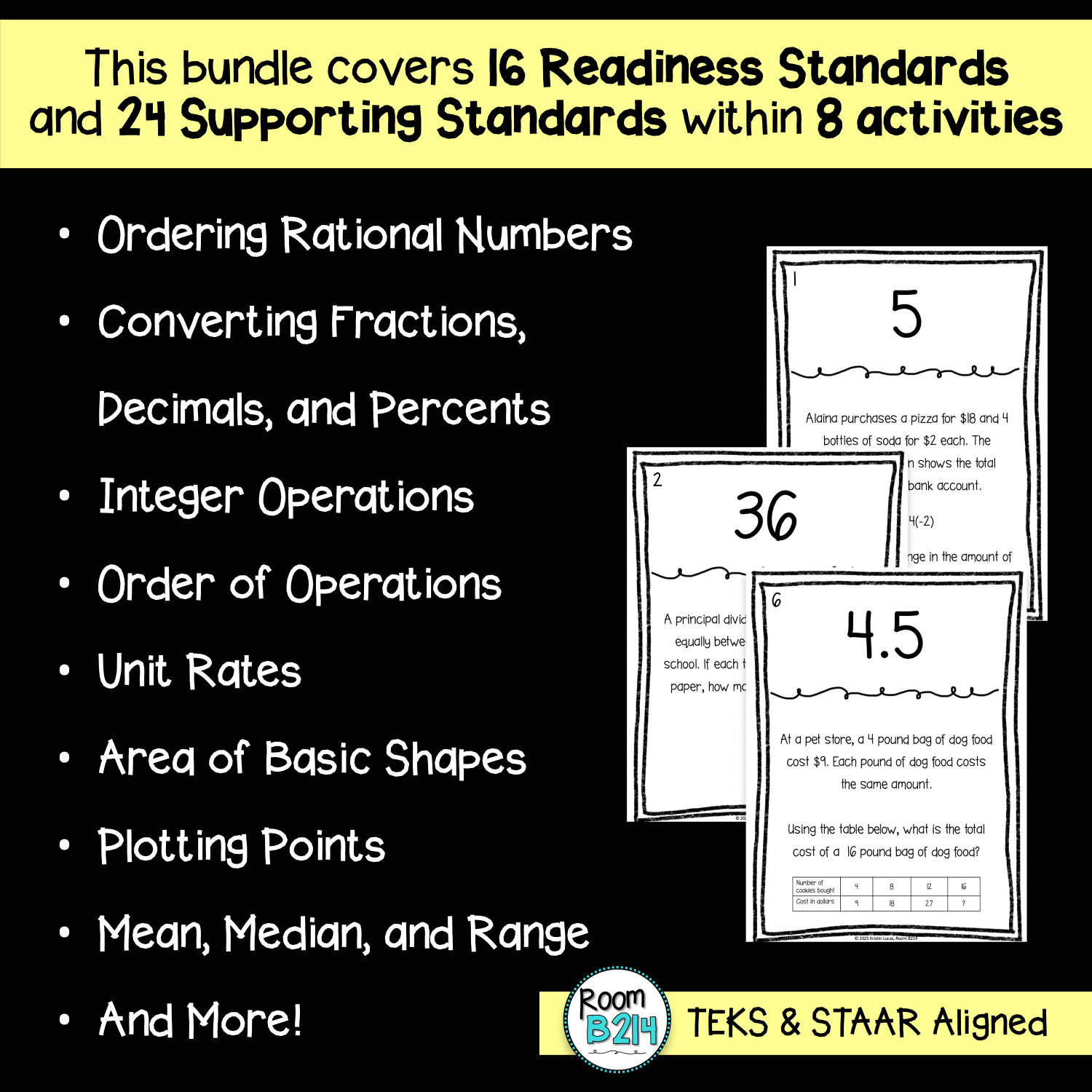 6th Grade Math Reporting Categories Activity Bundle - Made By Teachers