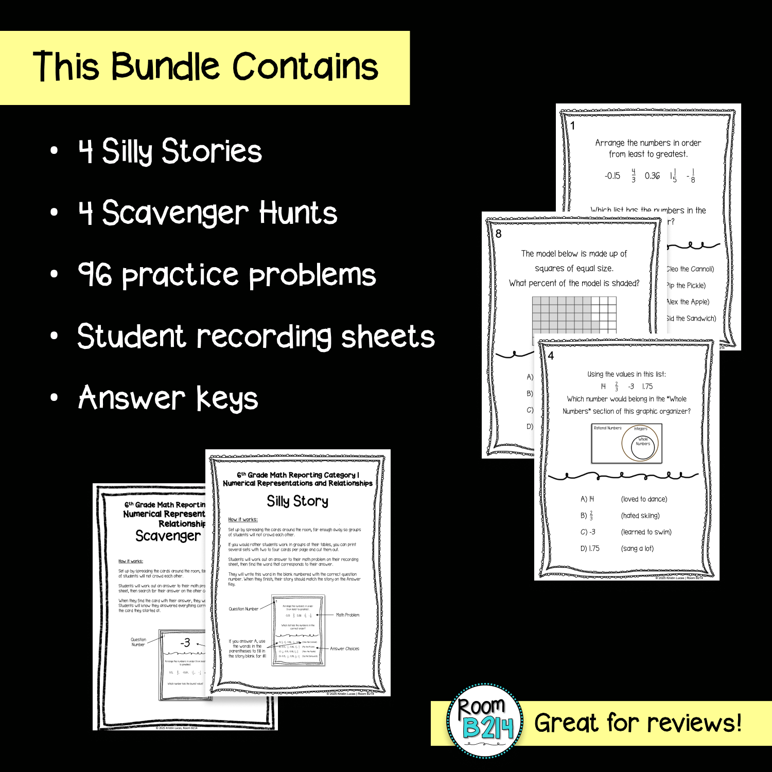 6th Grade Math Reporting Categories Activity Bundle - Made By Teachers