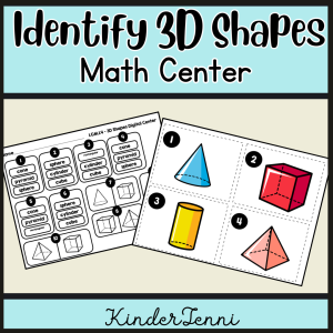 Identifying 3D Shapes Digital or Hands On Math Center - Made By Teachers