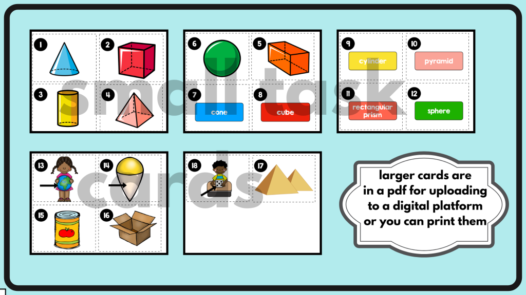 Identifying 3D Shapes Digital or Hands On Math Center - Made By Teachers