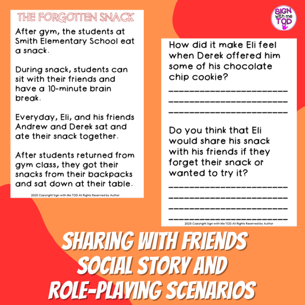 Sharing with Friends Social Story and Role-Playing Scenarios | Made By ...