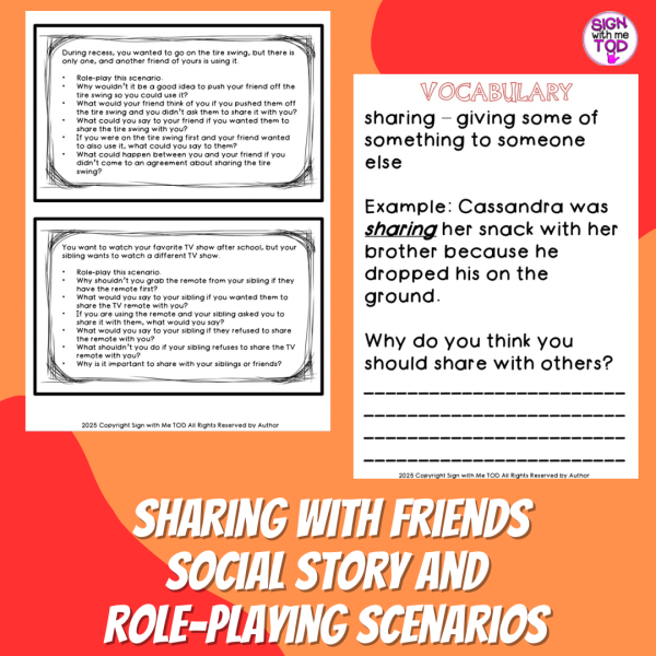 Sharing with Friends Social Story and Role-Playing Scenarios | Made By ...