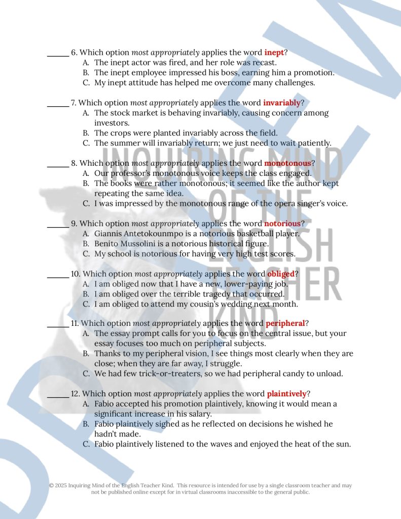 Jurassic Park by Michael Crichton Vocabulary Games (Third Iteration ...