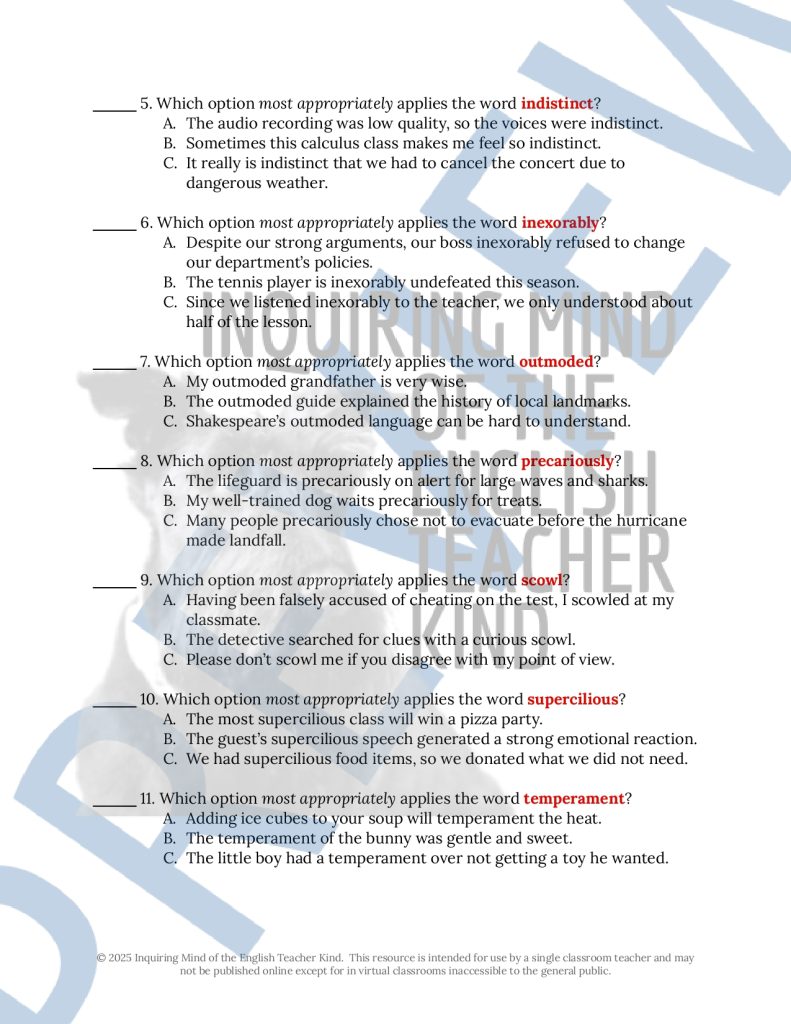 Jurassic Park by Michael Crichton Vocabulary Games (Fifth Iteration ...