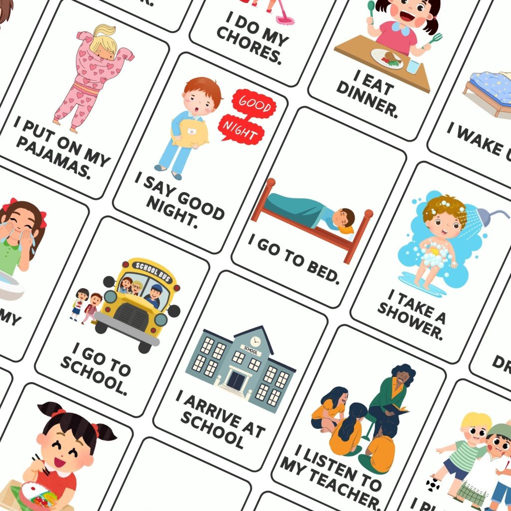 Daily Routines ESL Flash Cards. English as a second Language - Made By ...