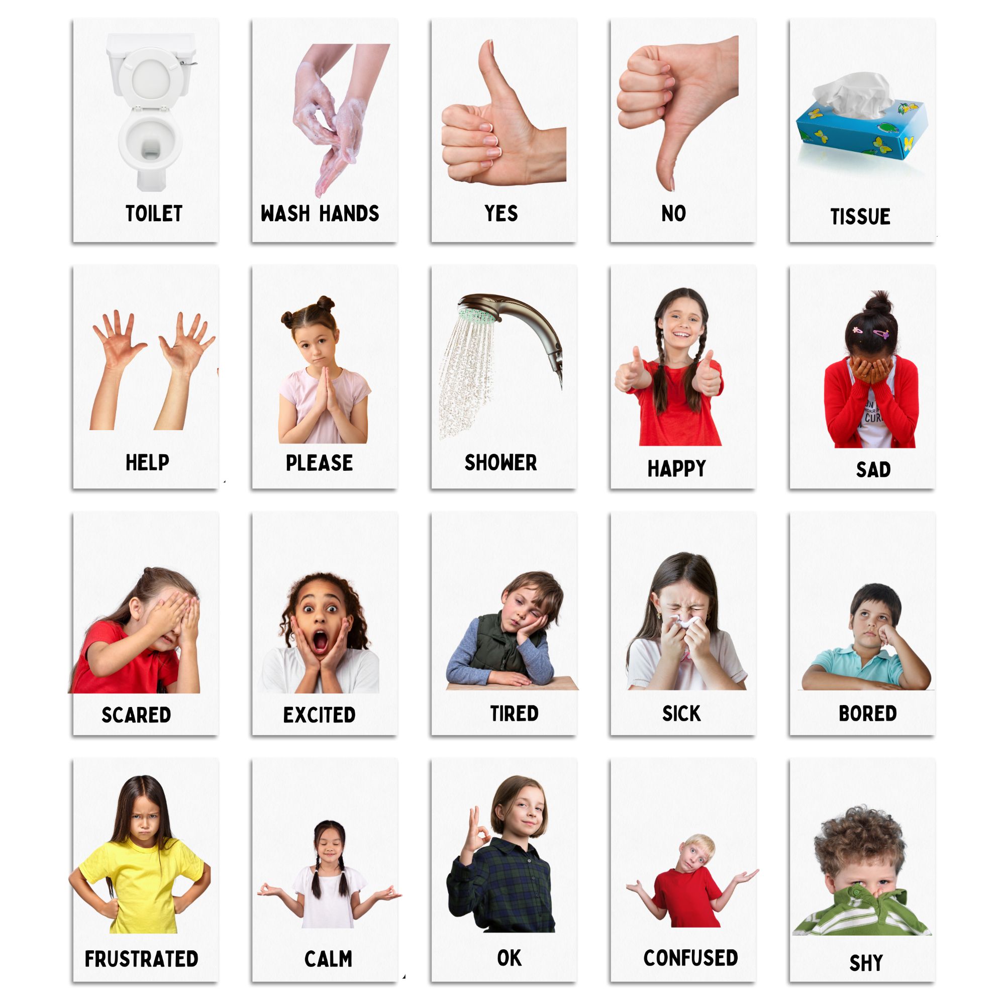 PECS Communication Cards with Real Photos – Printable Visual Aid for ...