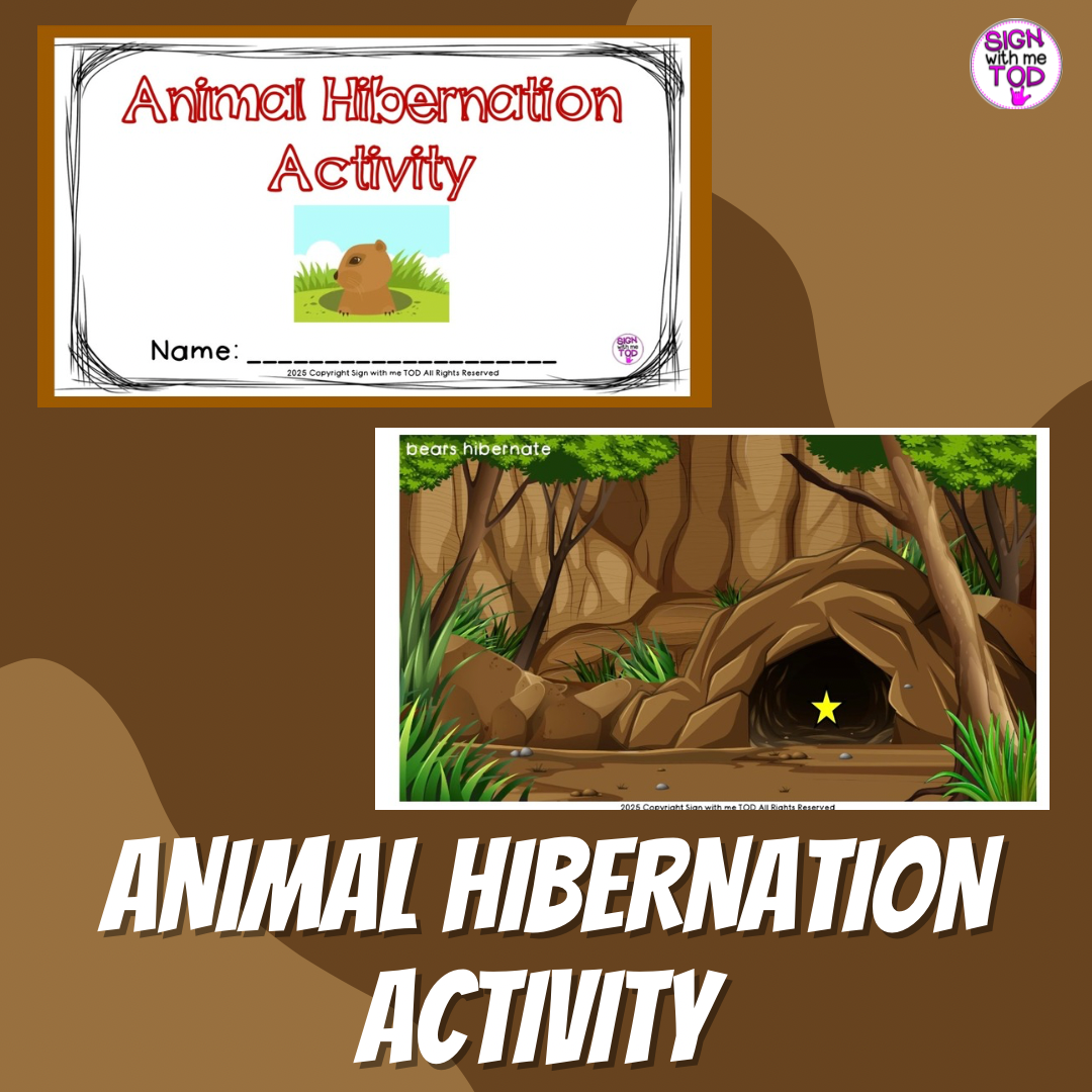 Deaf Education - ASL & English Hibernating Animals Writing Activity ...