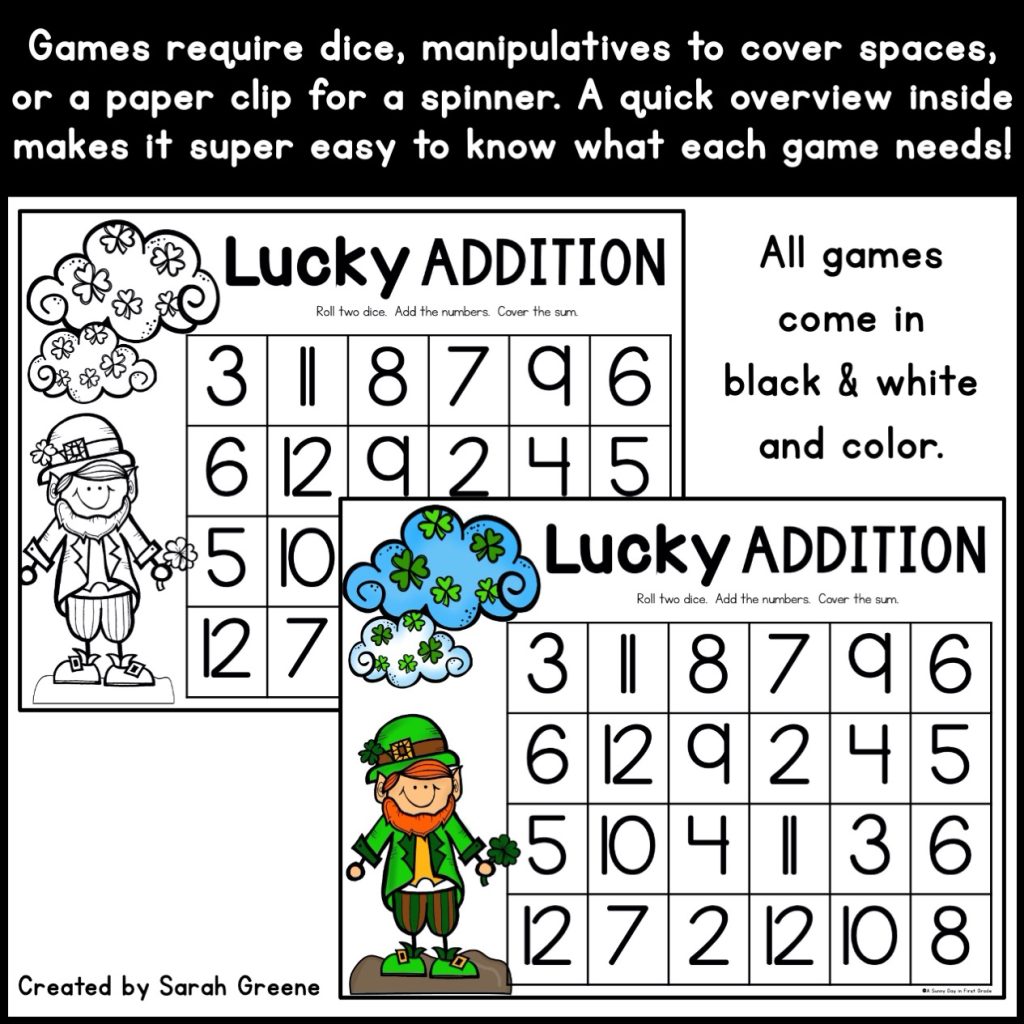 St. Patrick's Day Math Games - Made By Teachers