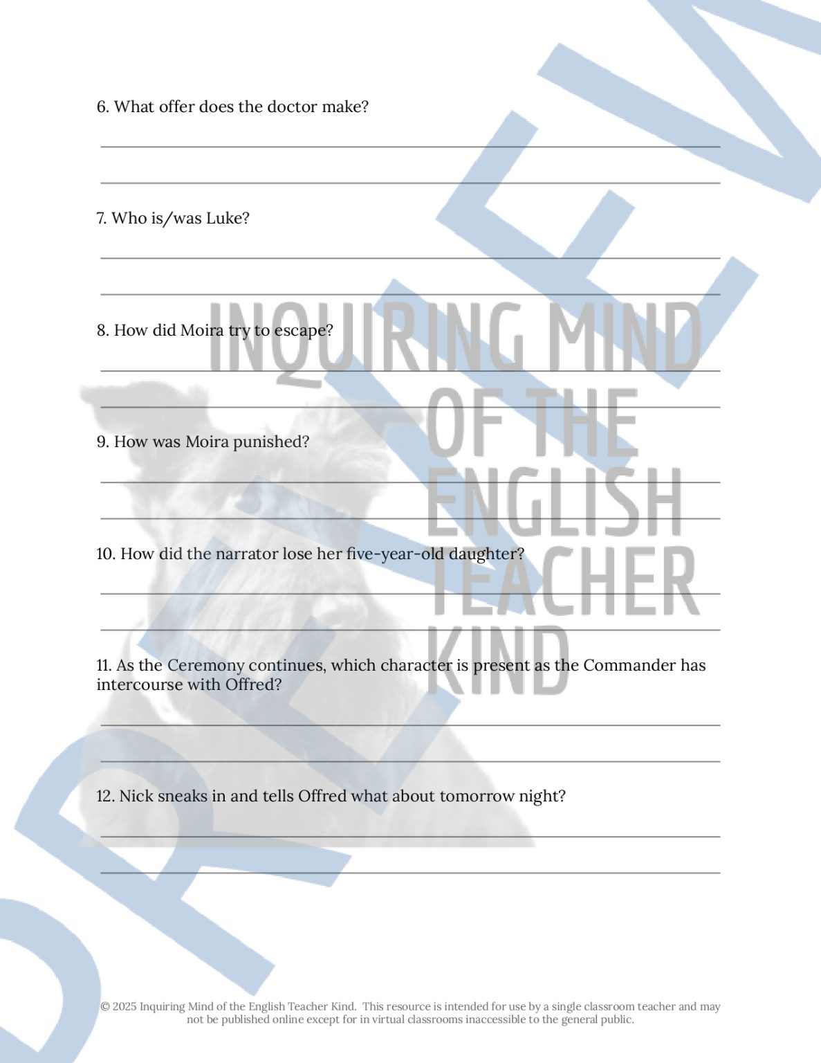 The Handmaid's Tale Quiz and Answer Key Bundle - Made By Teachers