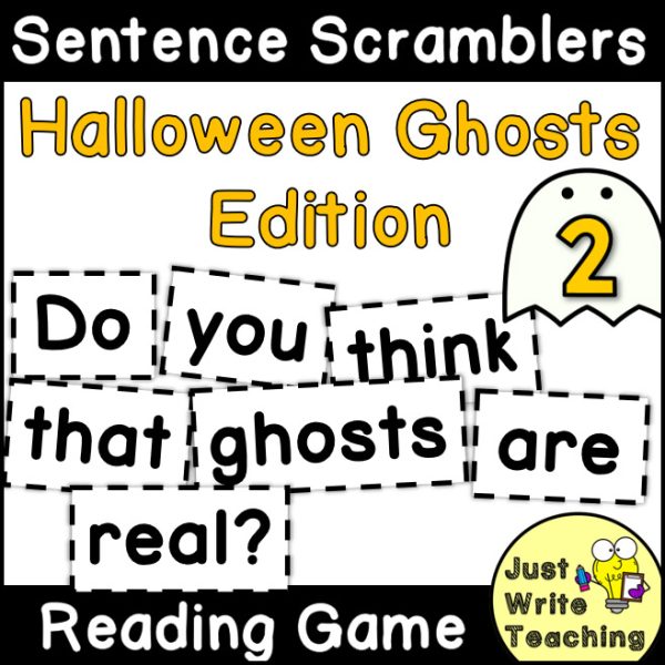Halloween Ghosts - Sentence Scramblers Reading Game | Made By Teachers