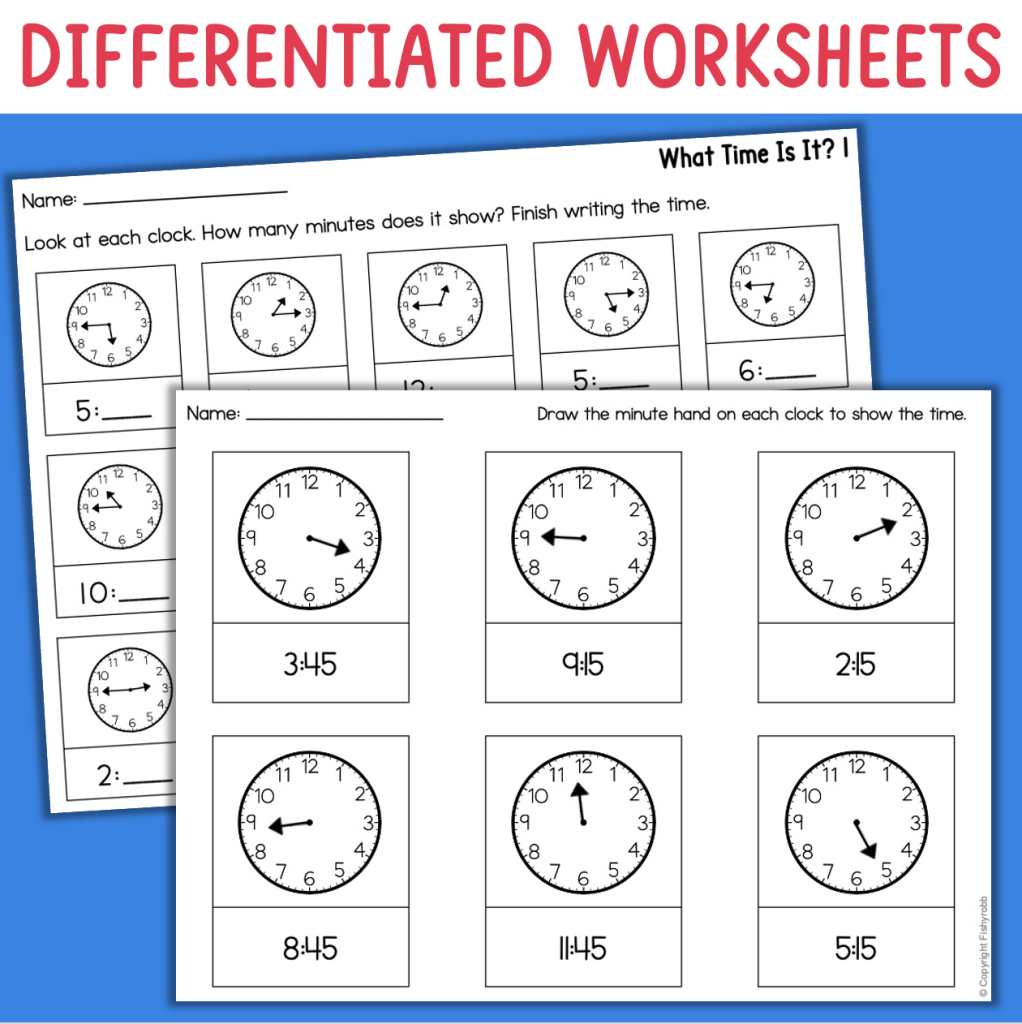 Telling Time to the Quarter Hour Activities Quarter After and Quarter ...