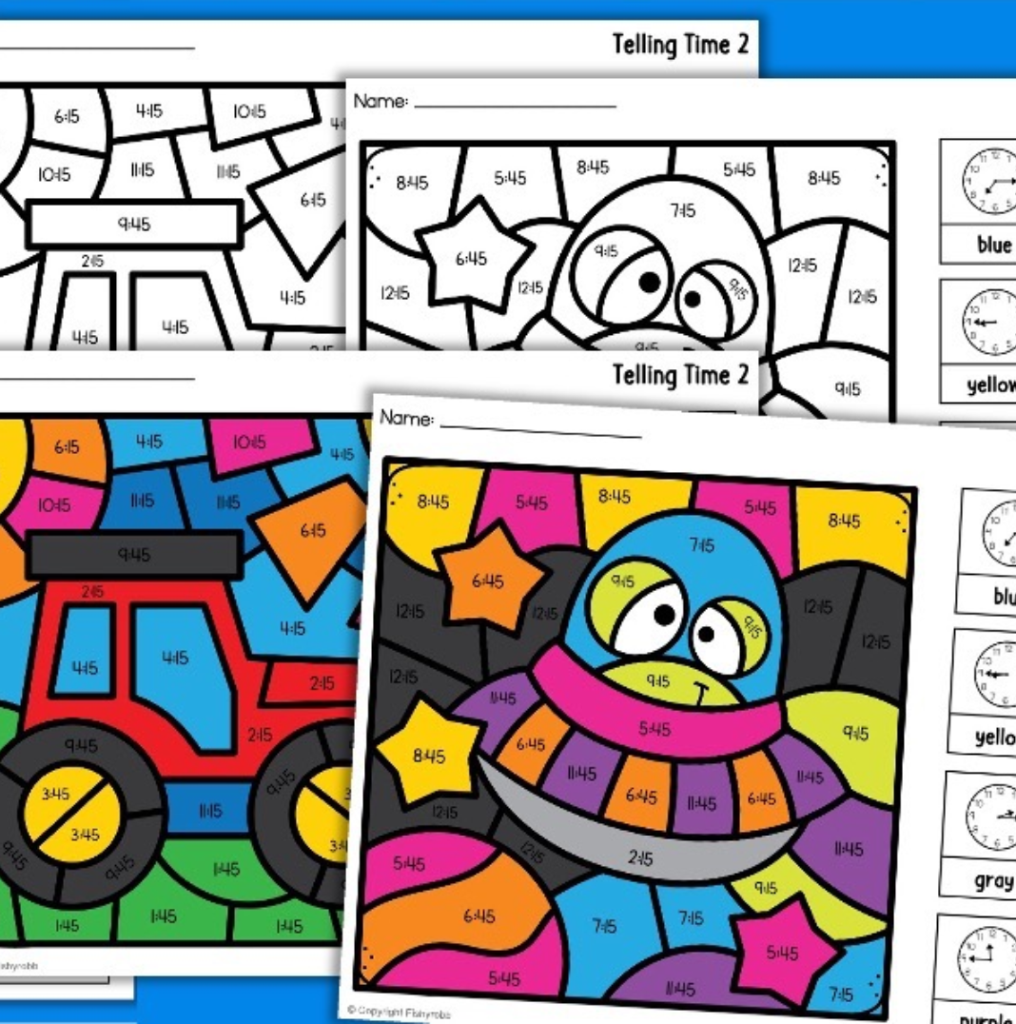 Telling Time to the Quarter Hour Activities Quarter After and Quarter ...