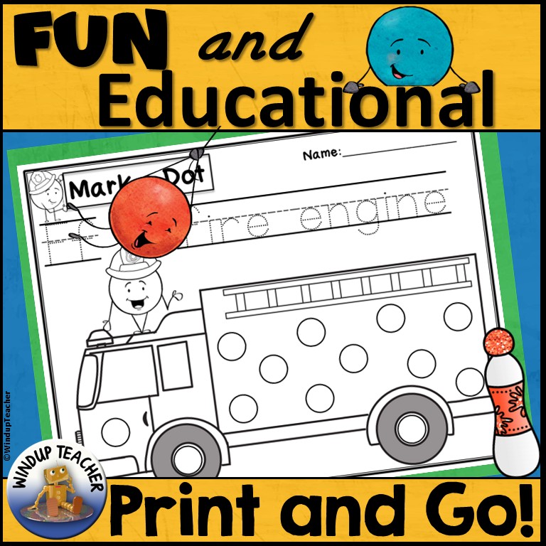 Fire Safety Bingo Dot Dauber Worksheets - Do-A-Dot Marker Printable ...